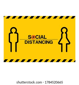 Social Distancing Keep Your Distance Icon Stock Vector (Royalty Free ...