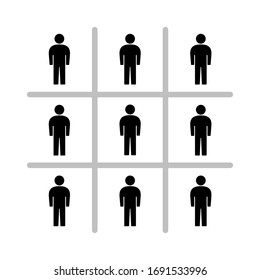 Social Distancing People Icon Vector Image Stock Vector (Royalty Free ...