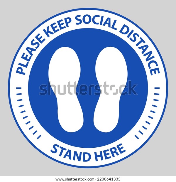 Social Distancing Please Keep Social Distance Stock Vector (Royalty ...