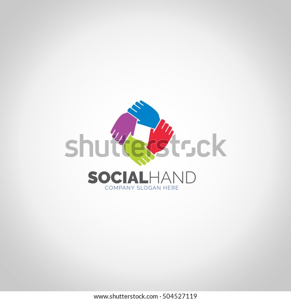 Social Hand Logo Stock Vector (Royalty Free) 504527119 | Shutterstock