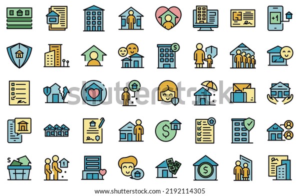 Social Housing Icon Outline Vector Home Stock Vector (Royalty Free ...