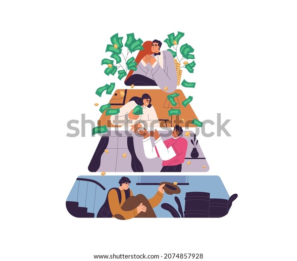 Social Inequality Rich Poor Concept Hierarchy: стоковая векторная ... Social Inequality Rich Poor Concept Hierarchy: стоковая векторная ...