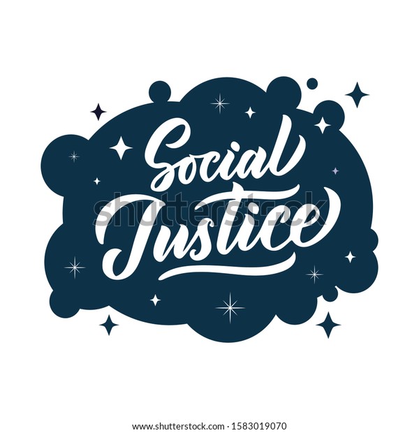 Social Justice Phrase Logo Creative Lettering Stock Vector (Royalty ...