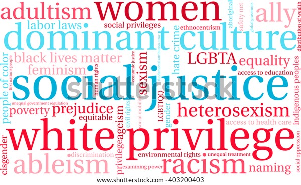 Social Justice Word Cloud On White Stock Vector (Royalty Free ...