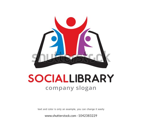 Social Library Logo Template Design Vector Stock Vector (Royalty Free ...