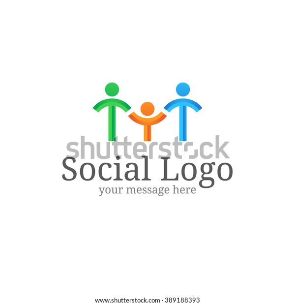 Social Logo Design Two Adults One Stock Vector (Royalty Free) 389188393 ...