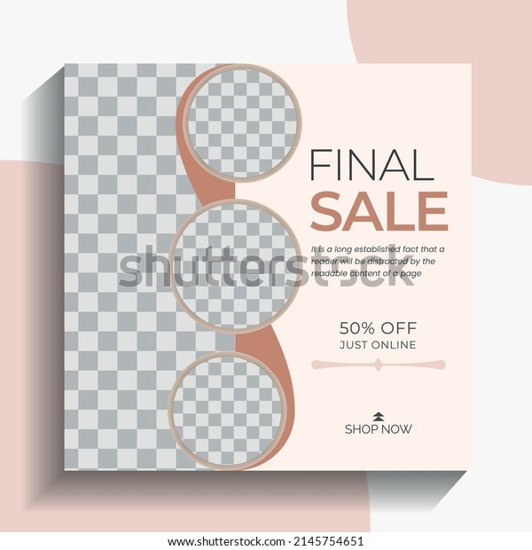 Social Media Ads Post Design Template Stock Vector (Royalty Free ...