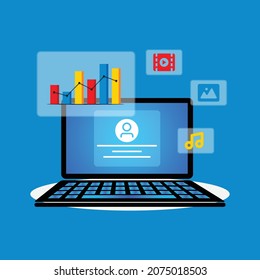 Social Media Analysis Design Vector Stock Vector (Royalty Free ...