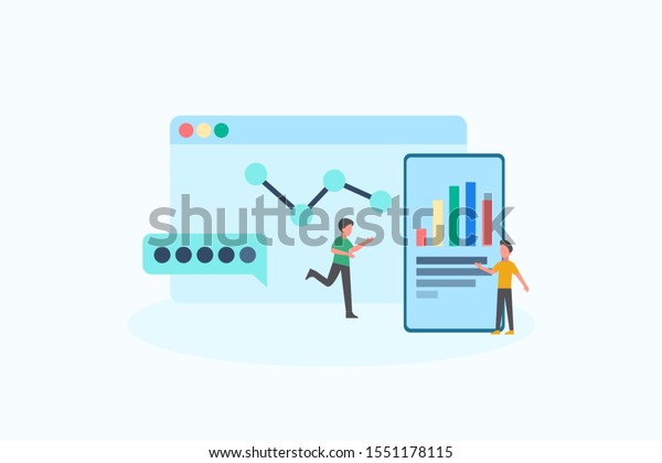 Social Media Analytics Vector Illustration Concept Stock Vector ...
