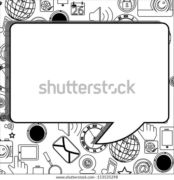 Social Media Background Big Text Box Stock Vector (Royalty Free ...