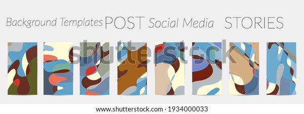 Social Media Booster Background Set Art Stock Vector (Royalty Free ...