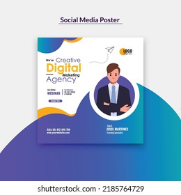 Social Media Creative Poster Template Design Stock Vector (Royalty Free ...