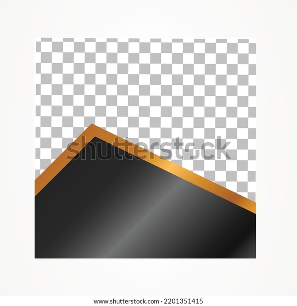 Social Media Frame Background Gold Stock Vector (Royalty Free ...