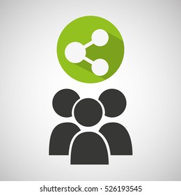Social Media Group Sharing Design Vector Stock Vector (Royalty Free ...