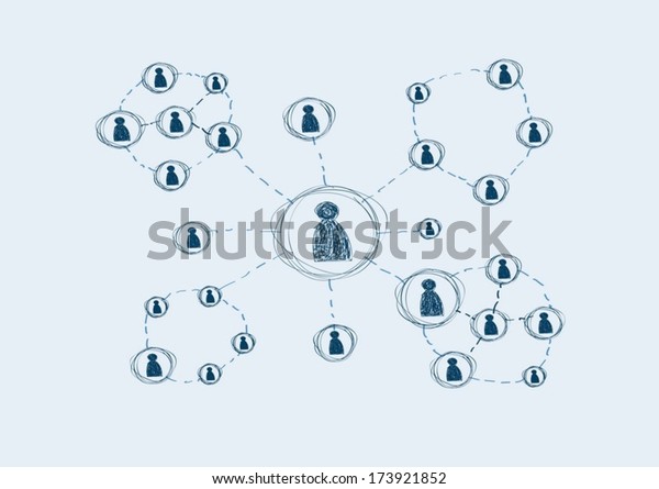 Social Media Network Circles Vector Stock Vector (Royalty Free) 173921852