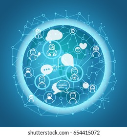 Social Media Network Vector Concept Abstract Stock Vector (Royalty Free ...