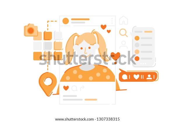 Social Media Platform Illustration Stock Vector (Royalty Free ...