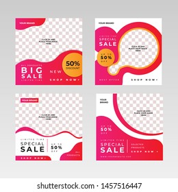 Social Media Post Design Template Pack Stock Vector (Royalty Free ...