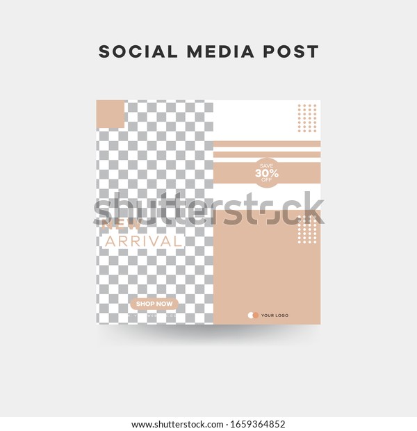 Social Media Post Editable Template Vector Stock Vector (Royalty Free ...
