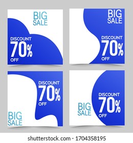 Social Media Post Frame Templates Simple Stock Vector (Royalty Free ...