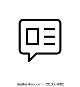Social Media Post Icon Comment Sign Stock Vector (Royalty Free) 1310809082