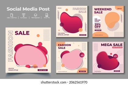 Social Media Post Template Editable Post Stock Vector (Royalty Free ...