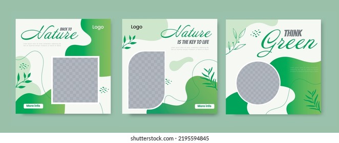 Social Media Post Template Save Earth Stock Vector (Royalty Free ...