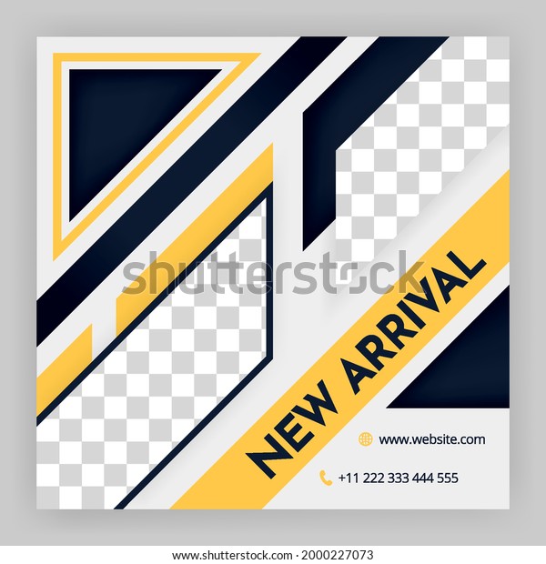 Social Media Post Templates White Background Stock Vector (Royalty Free ...