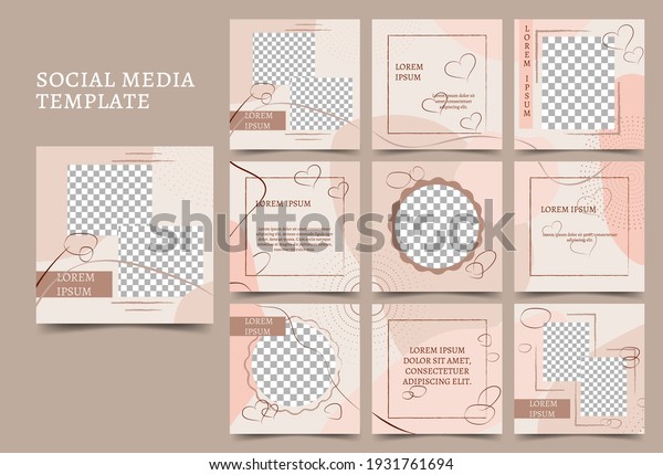 Social Media Posts Highlight Templates Abstract Stock Vector (Royalty ...