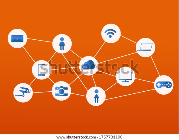 Social Media Relationship Chart Vector Concept Stock Vector (Royalty ...