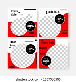 Red Grey Flyer Design Template Brochure Stock Vector (Royalty Free ...