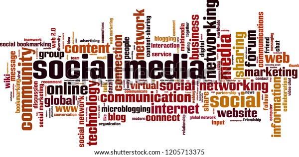 Social Media Word Cloud Concept Vector Stock Vector (Royalty Free ...