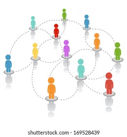 Social Network Icon Map Stock Illustration 125514011 | Shutterstock