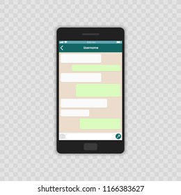 Social Network Concept Blank Template Messenger Stock Vector (Royalty ...