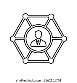 Social Network Icon Outline Vector Graphics Stock Vector (Royalty Free ...