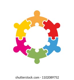 Social Network Logo Group 6 People Stock Vector (Royalty Free ...