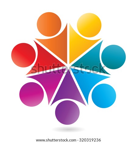 Social Network Logo Group 7 People Stock Vector (Royalty Free ...