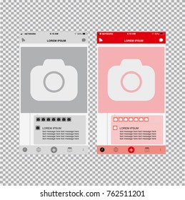 Social Network Messenger Concept Frame Vector Stock Vector (Royalty ...