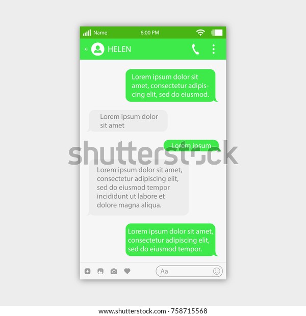 Social Network Messenger Concept Frame Vector Stock Vector (Royalty ...
