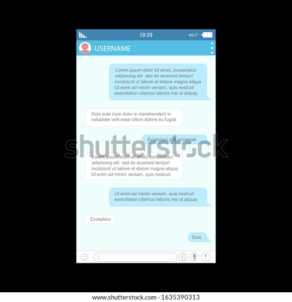 Social Network Messenger Form Web App Stock Vector (Royalty Free ...