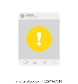 Social Network Post Warning Icon Stock Vector (Royalty Free) 1294967518 ...