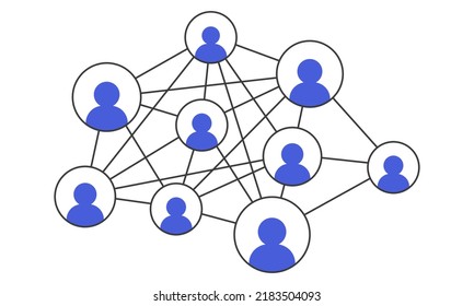 Social Network Network Profiles Connected By Stock Vector (Royalty Free ...