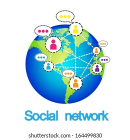 Social Networking Conceptual Illustration Vectorcan Represent: vector ...