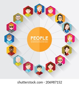 Different Social Groups People Icon Vector Stock Vector (Royalty Free ...