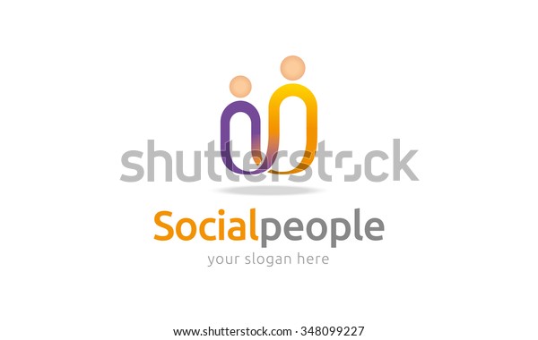 Social People Logo Stock Vector (Royalty Free) 348099227
