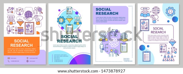 Social Research Brochure Template Layout Sociology Stock Vector ...