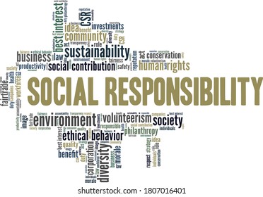 Social Responsibility Vector Illustration Word Cloud Stock Vector ...