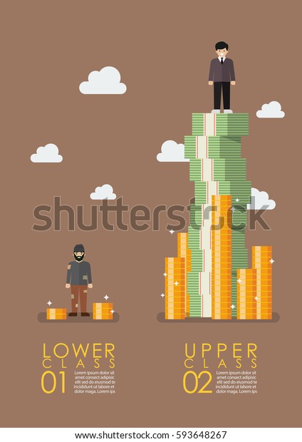 Social Stratification Gap Infographic Vector Illustration: เวกเตอร์ ...