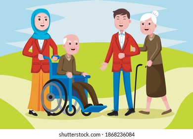 Social Worker Profession Vector Illlustration Flat Stock Vector ...