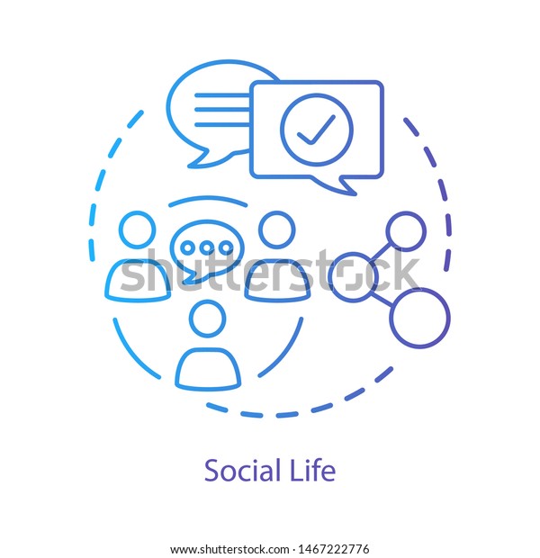 Socializing Networking Concept Icon Social Life Stock Vector (Royalty ...